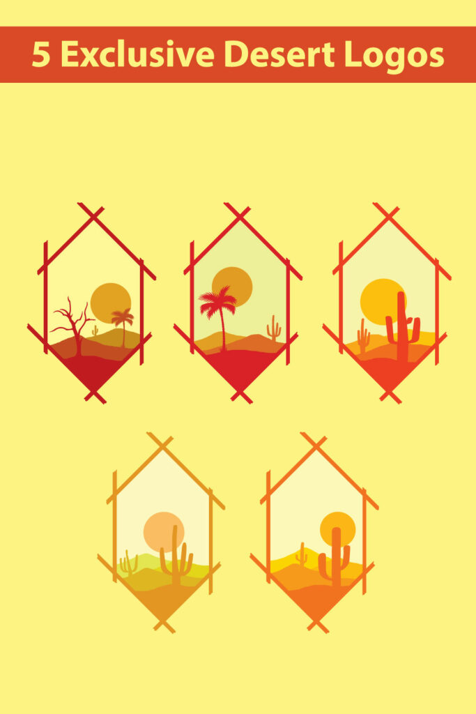 5 Exclusive Desert Logos - MasterBundles
