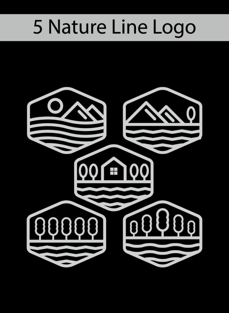 5 Nature Line Logo - MasterBundles