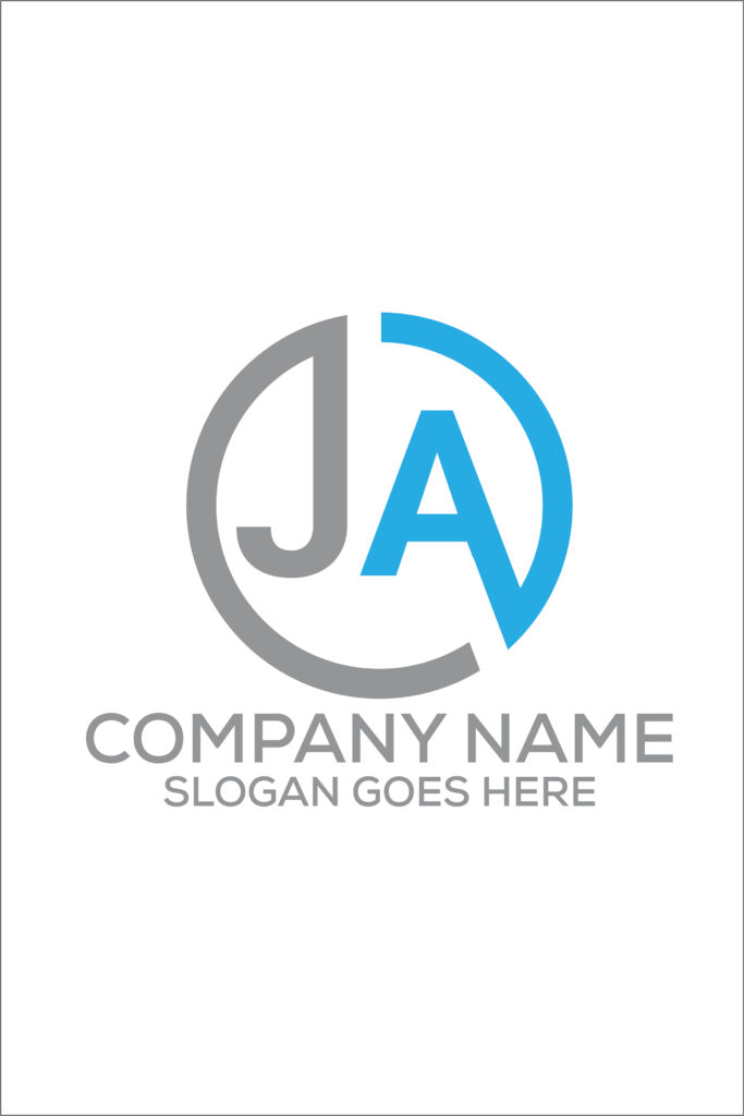 Letter JA Logo or Icon Design Vector Image Template - MasterBundles