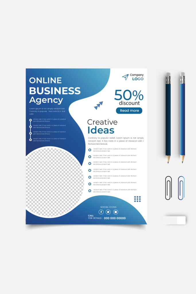 Blue Eye catching business Flyer Flyer design for presentation ...