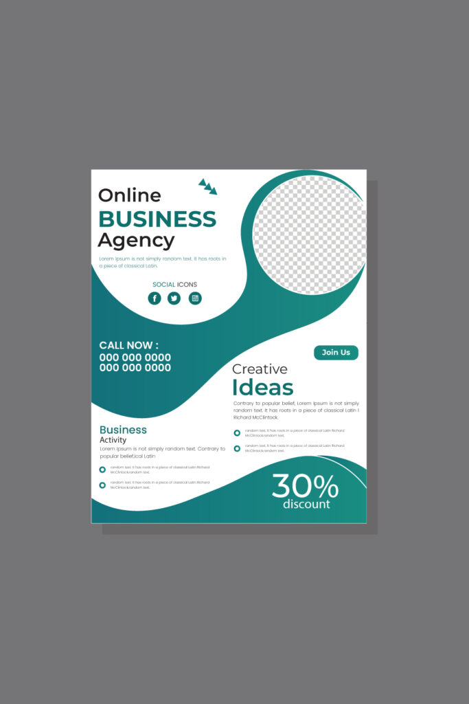 Vector eco flyer, poster, brochure, magazine cover template. Modern ...