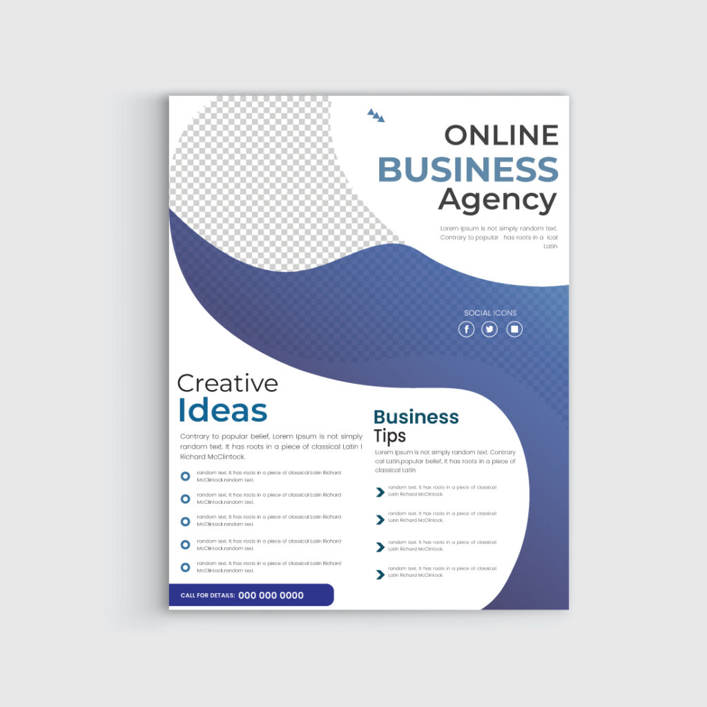 Brochure template flyer design vector background - MasterBundles