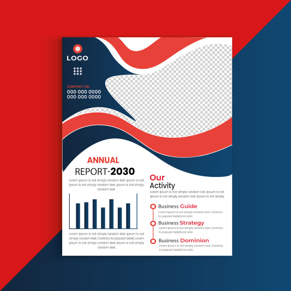 Red and Blue Geometric background Poster Brochure Flyer design Layout ...