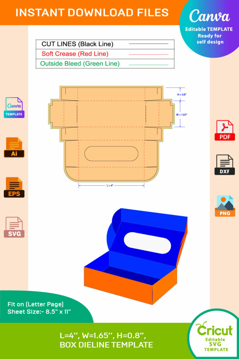 Rectangle Box, Dieline Template - MasterBundles