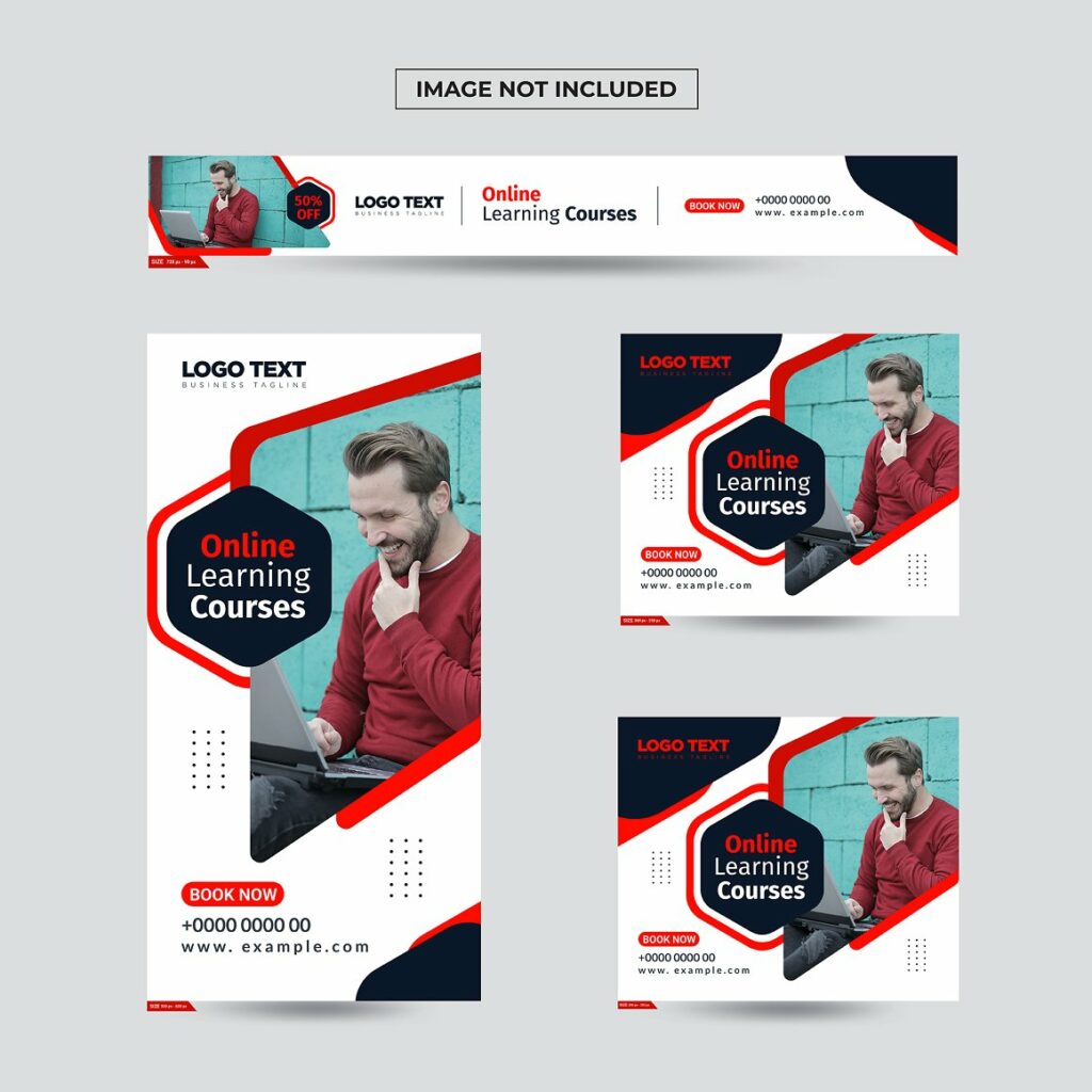 Online Learning Courses Banner - MasterBundles