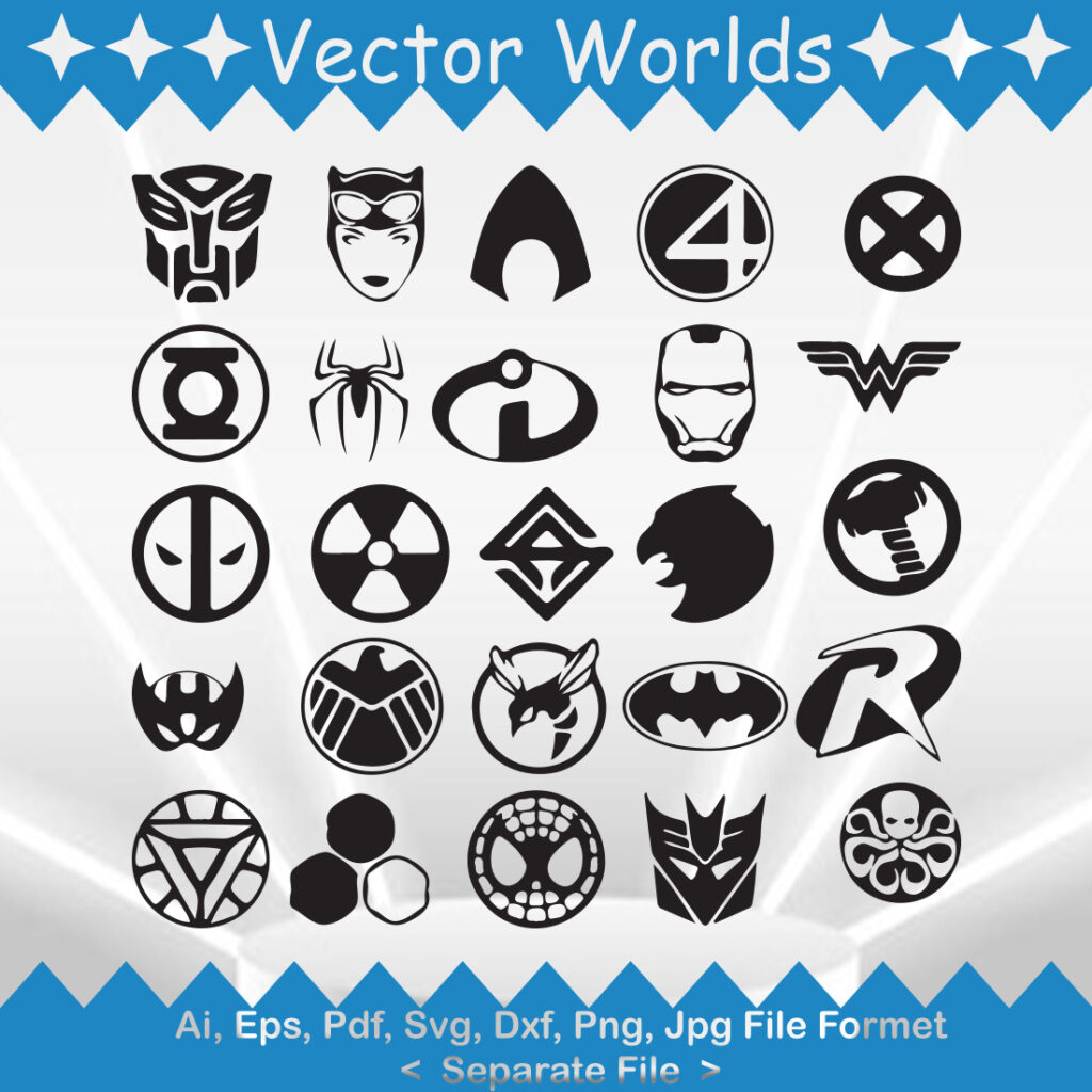 Super Hero's Logo SVG Vector Design - MasterBundles