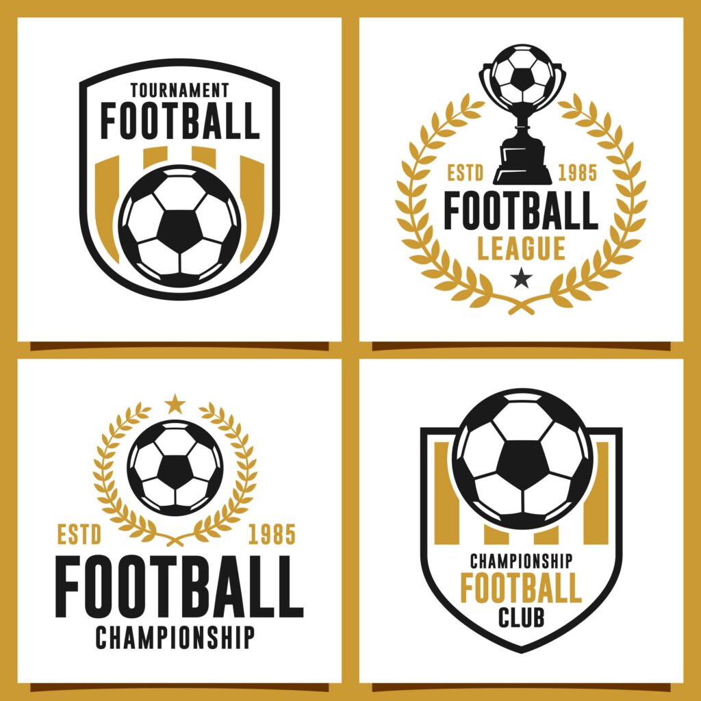 Set Football logo design collection - $6 - MasterBundles