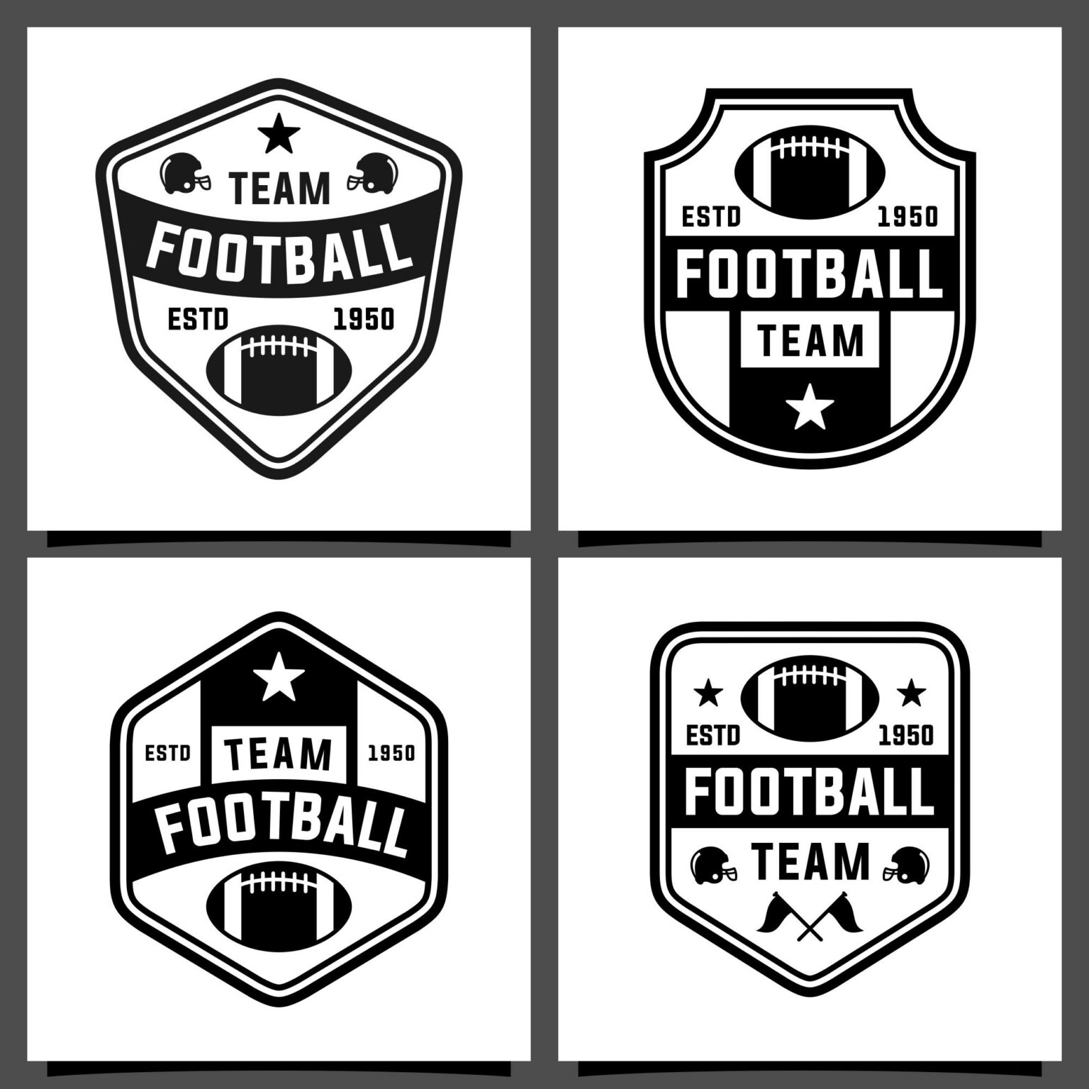Set Football Team logo collection - $5 - MasterBundles