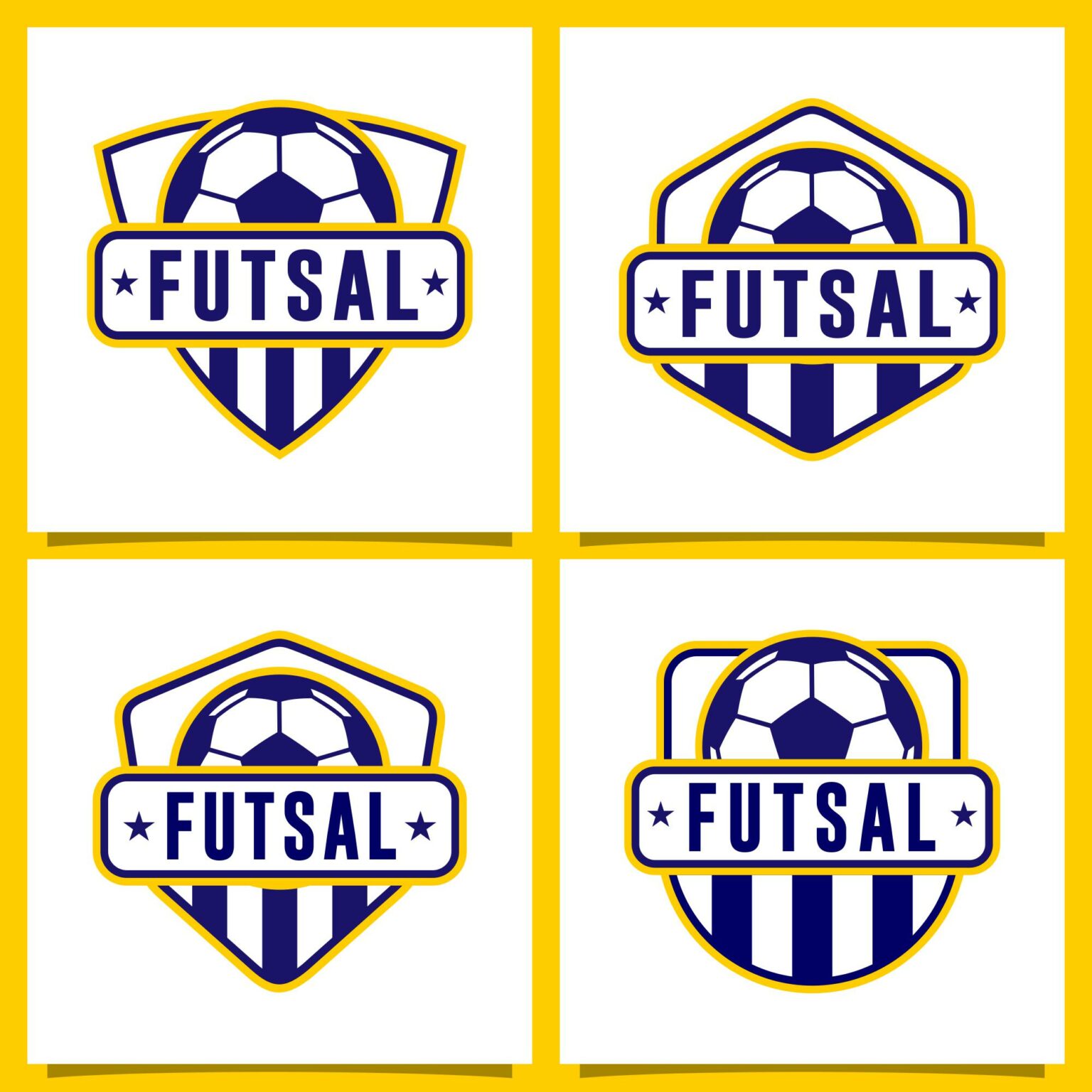 Set futsal logo design collection - $5 - MasterBundles