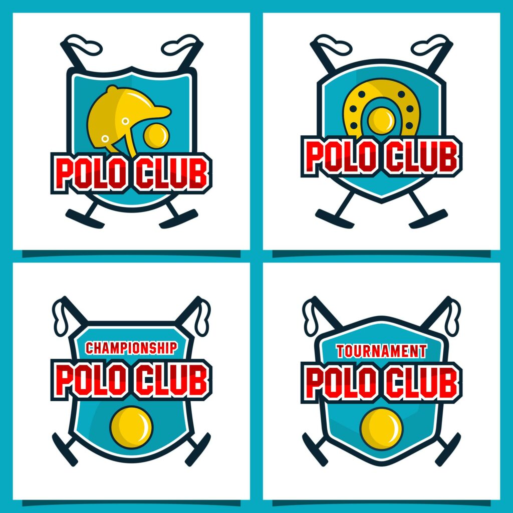 Set polo club logo design collection - $6 - MasterBundles