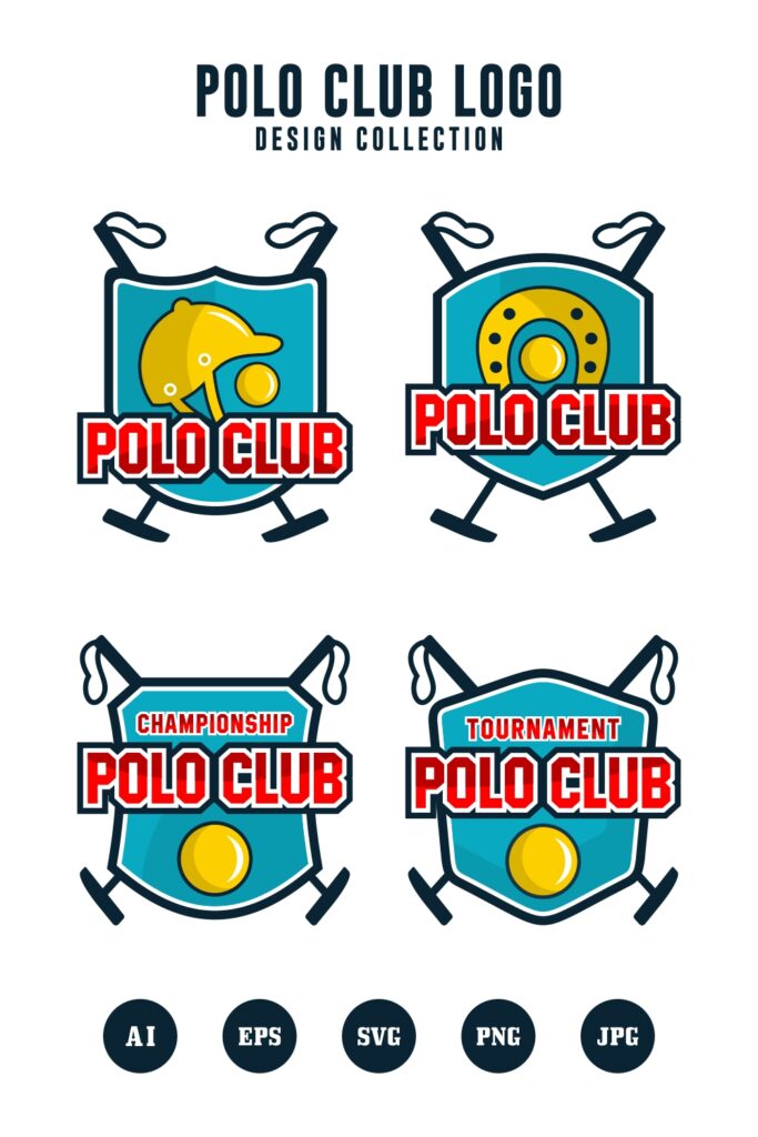 Set polo club logo design collection - $6 - MasterBundles