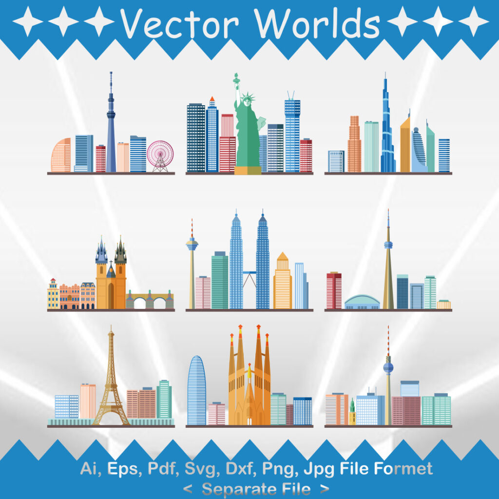 World Famous Sights SVG Vector Design - MasterBundles