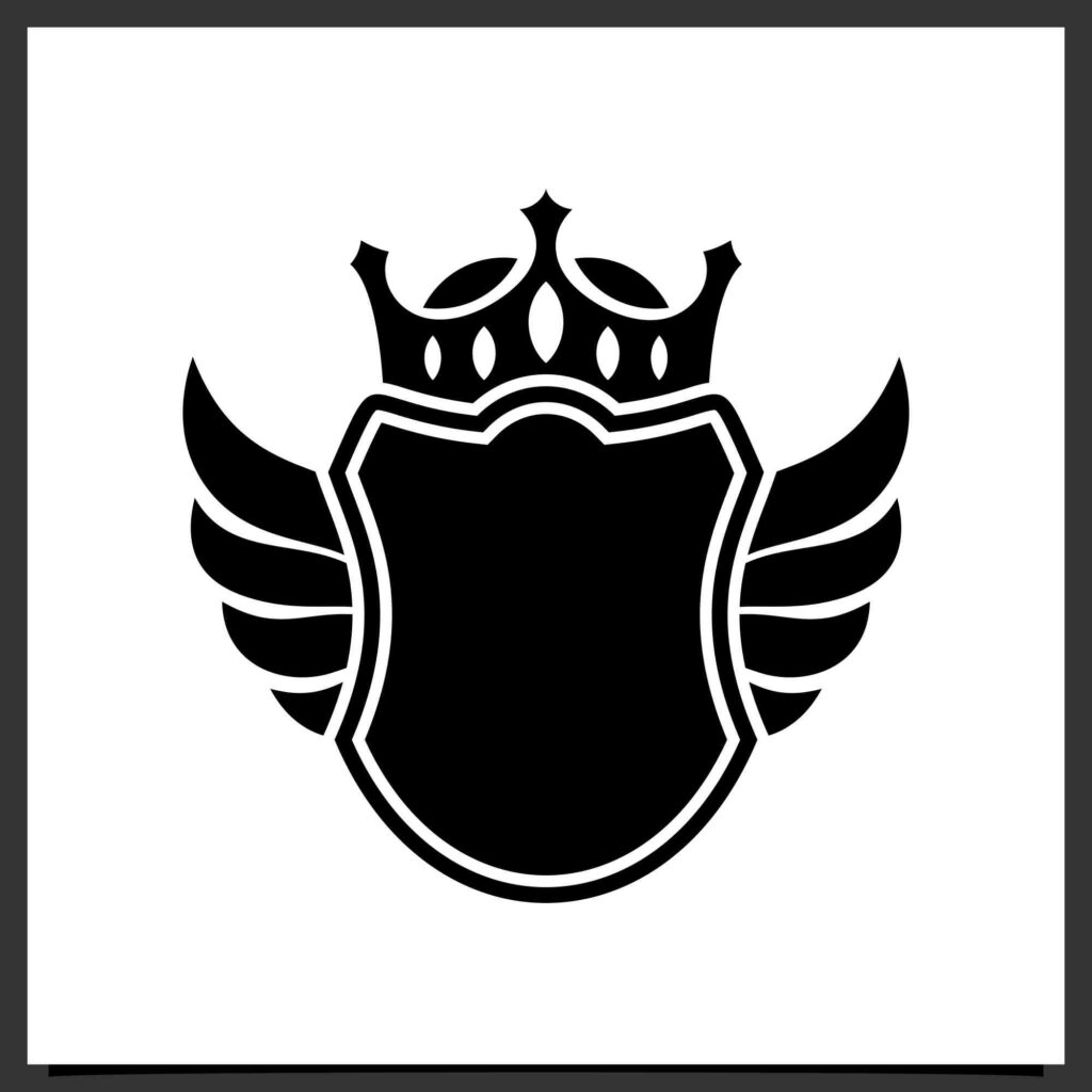 Sheild wing crown vector design collection - $4 - MasterBundles