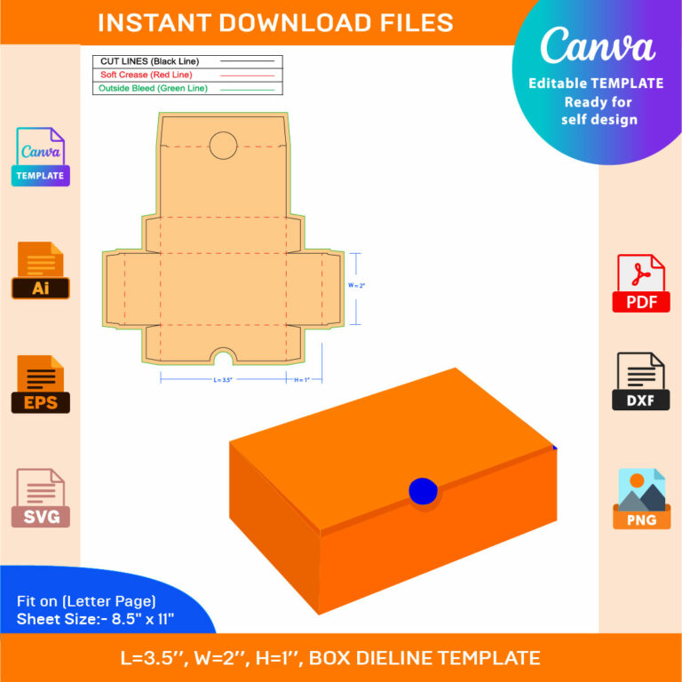 Shoe box, Dieline Template - MasterBundles