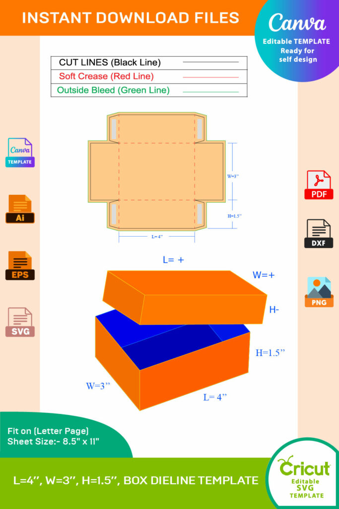 Shoe Box, Rectangle Box, Packaging box, Dieline Template - MasterBundles