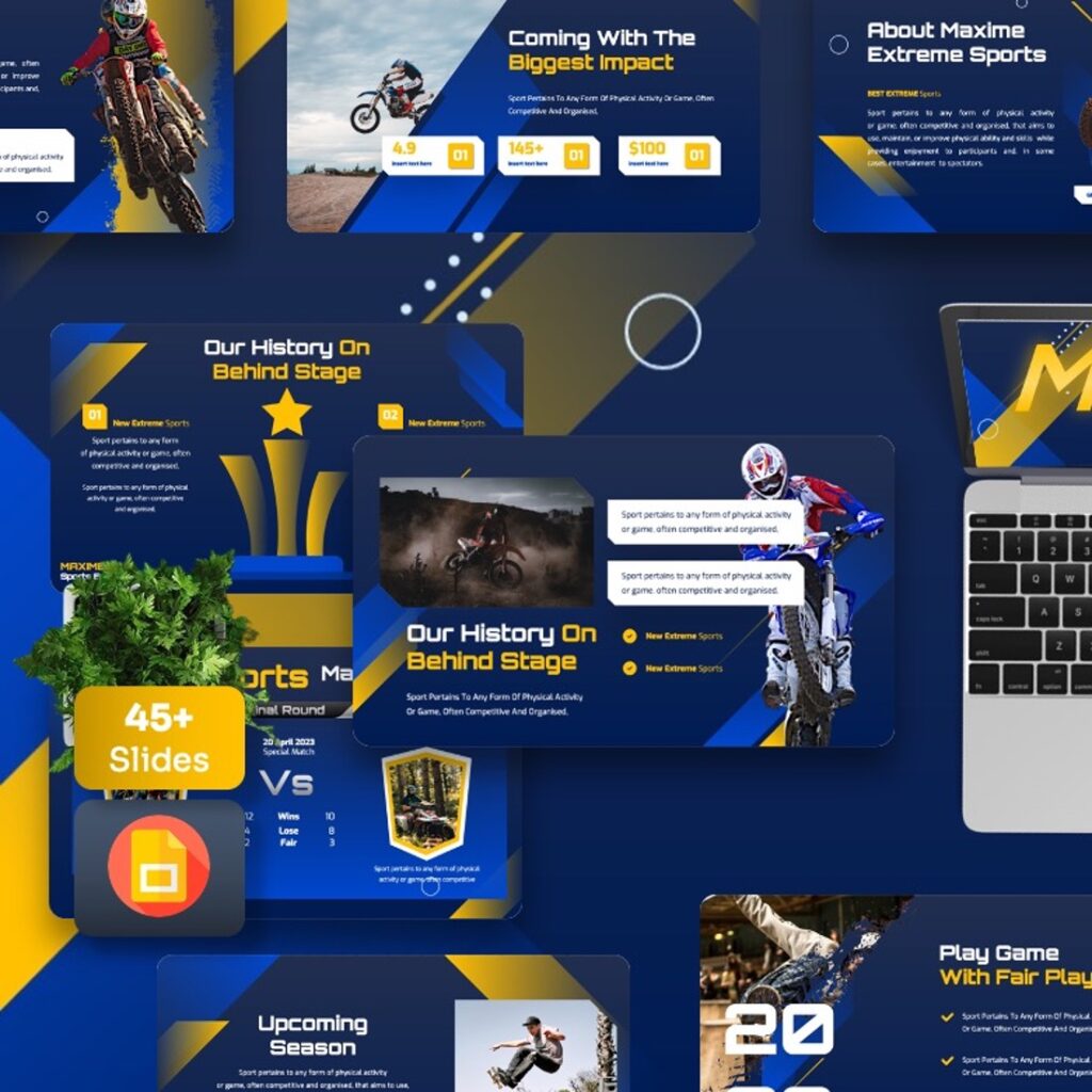 Maxime - Sports Googleslide Templates - MasterBundles