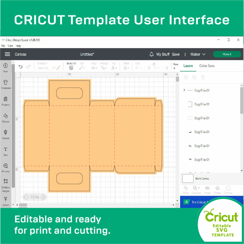 Storage Box Template svg png dxf Dieline Template - MasterBundles