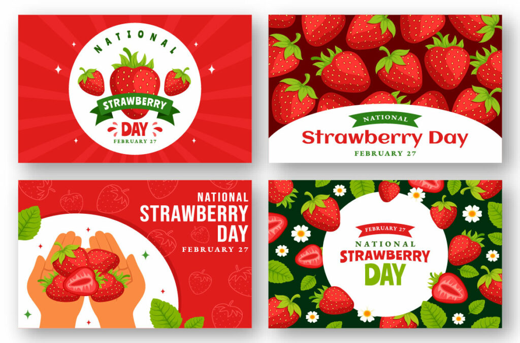 12 National Strawberry Day Illustration - MasterBundles