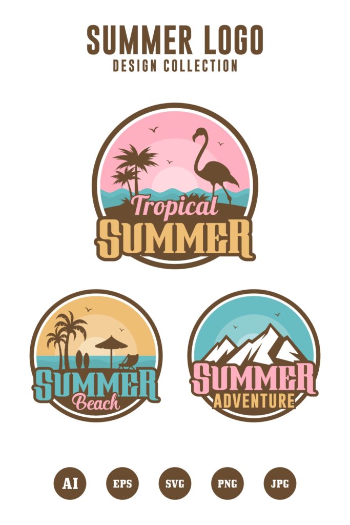 Summer badge logo collection - $4 - MasterBundles