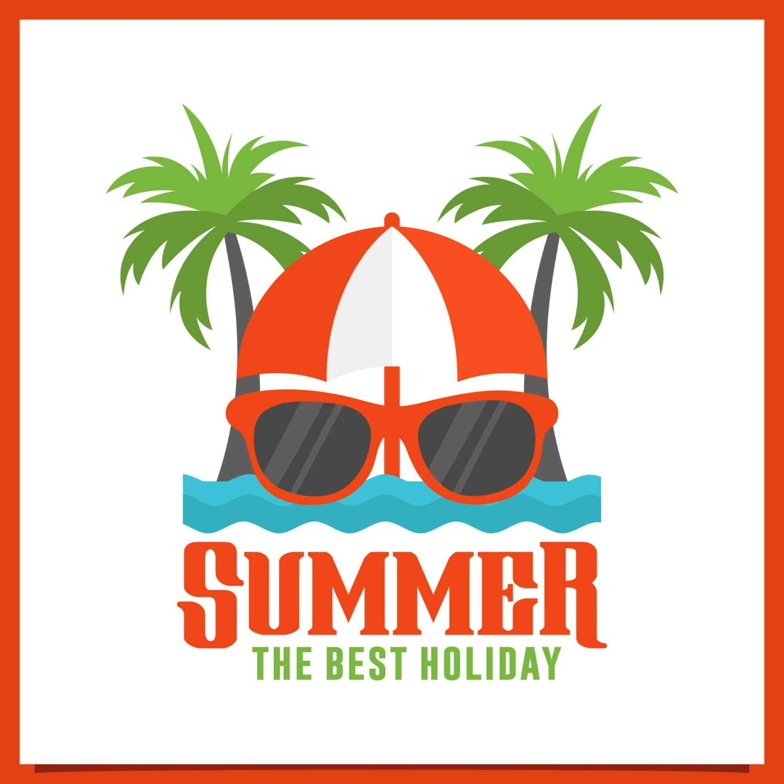 Summer logo design Illustration - $4 - MasterBundles