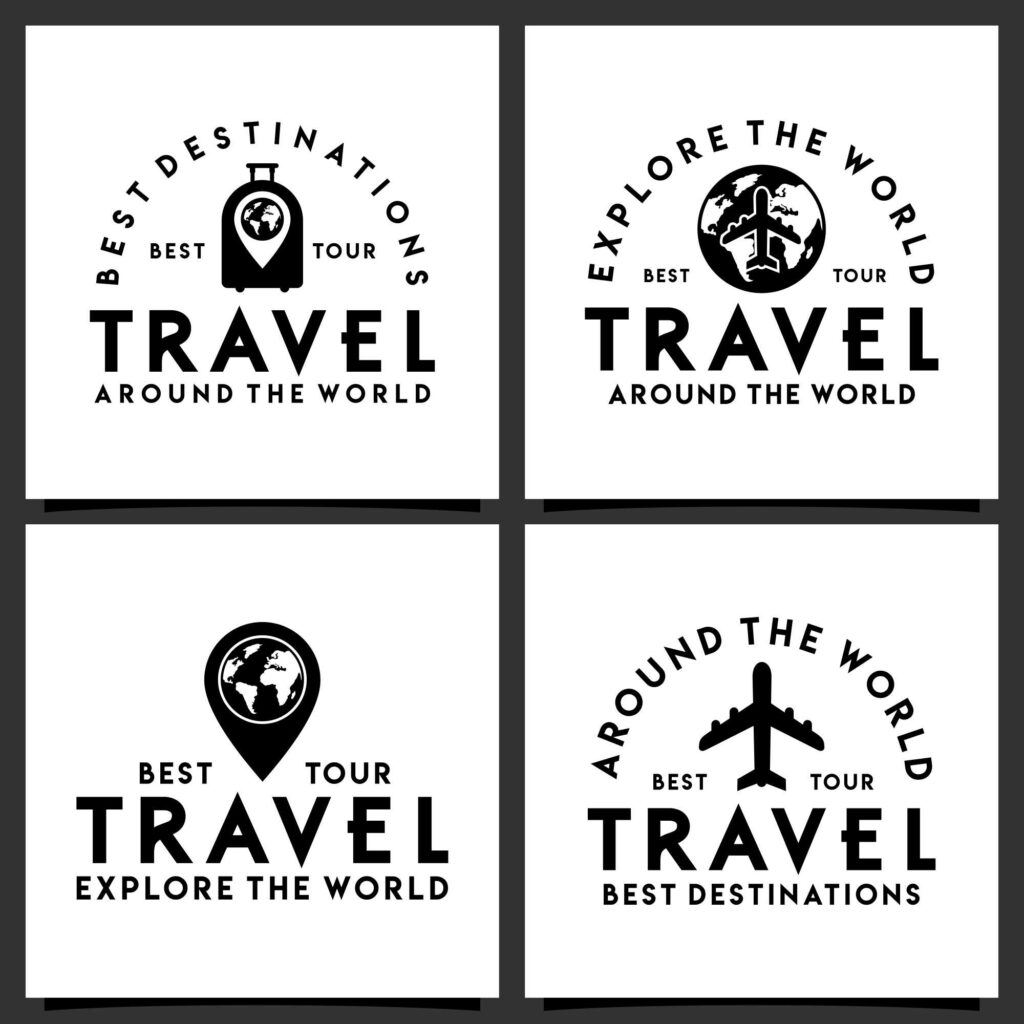 Travel around the world logo design collection - $6 - MasterBundles