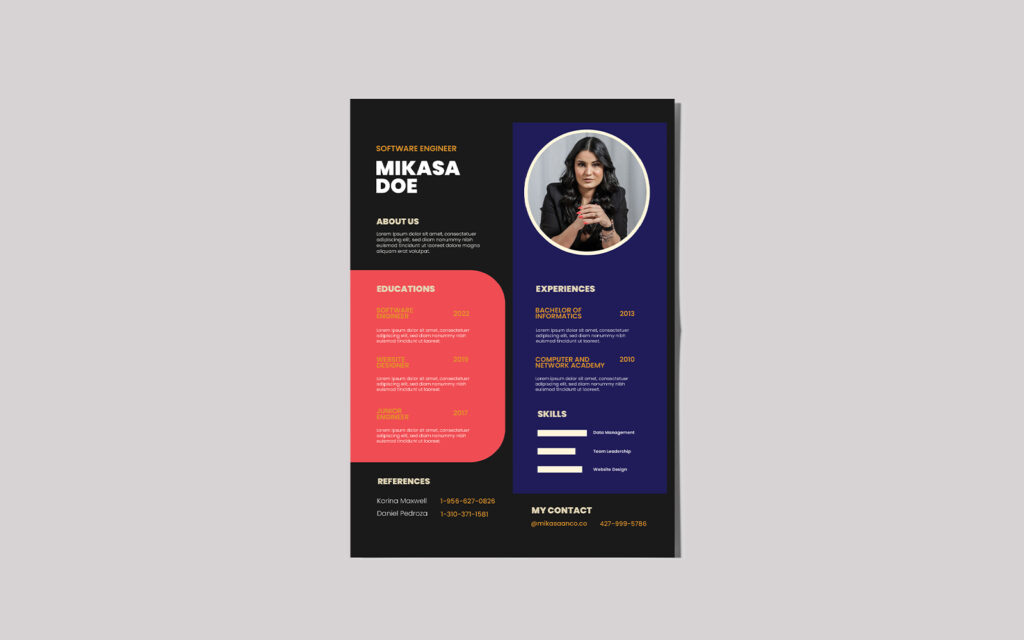 Professional Resume Template Page - MasterBundles