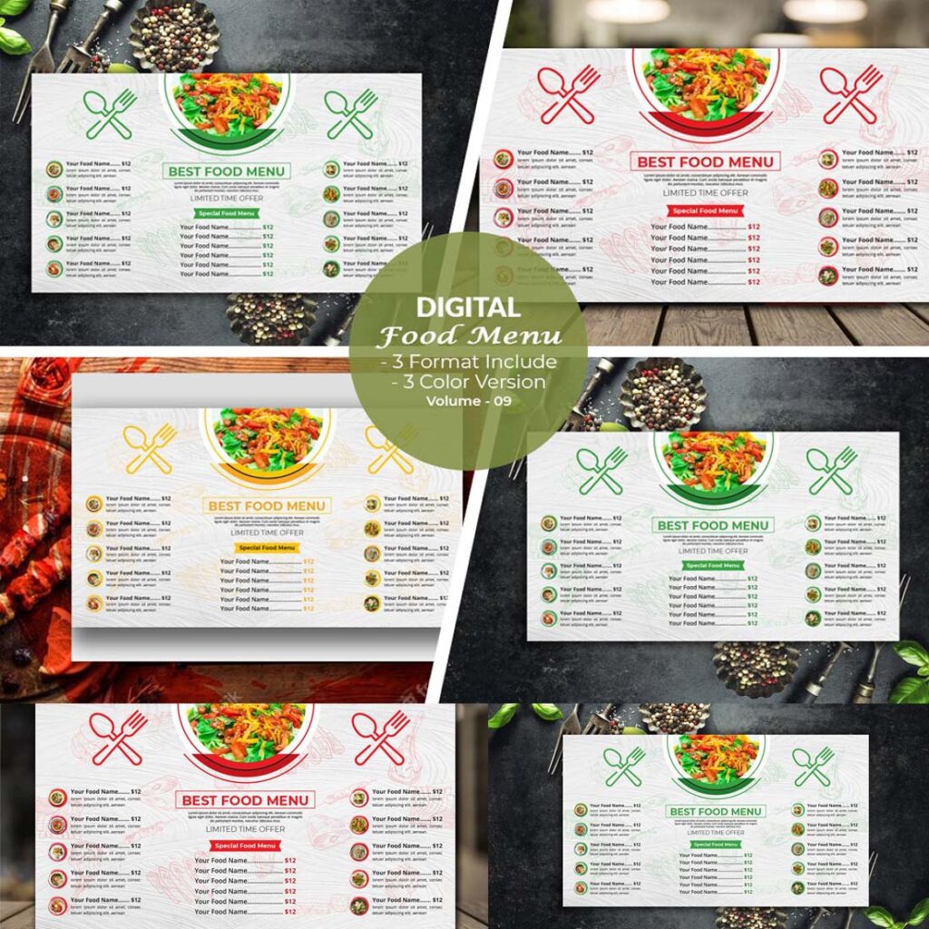 Digital Menu For Restaurants - MasterBundles