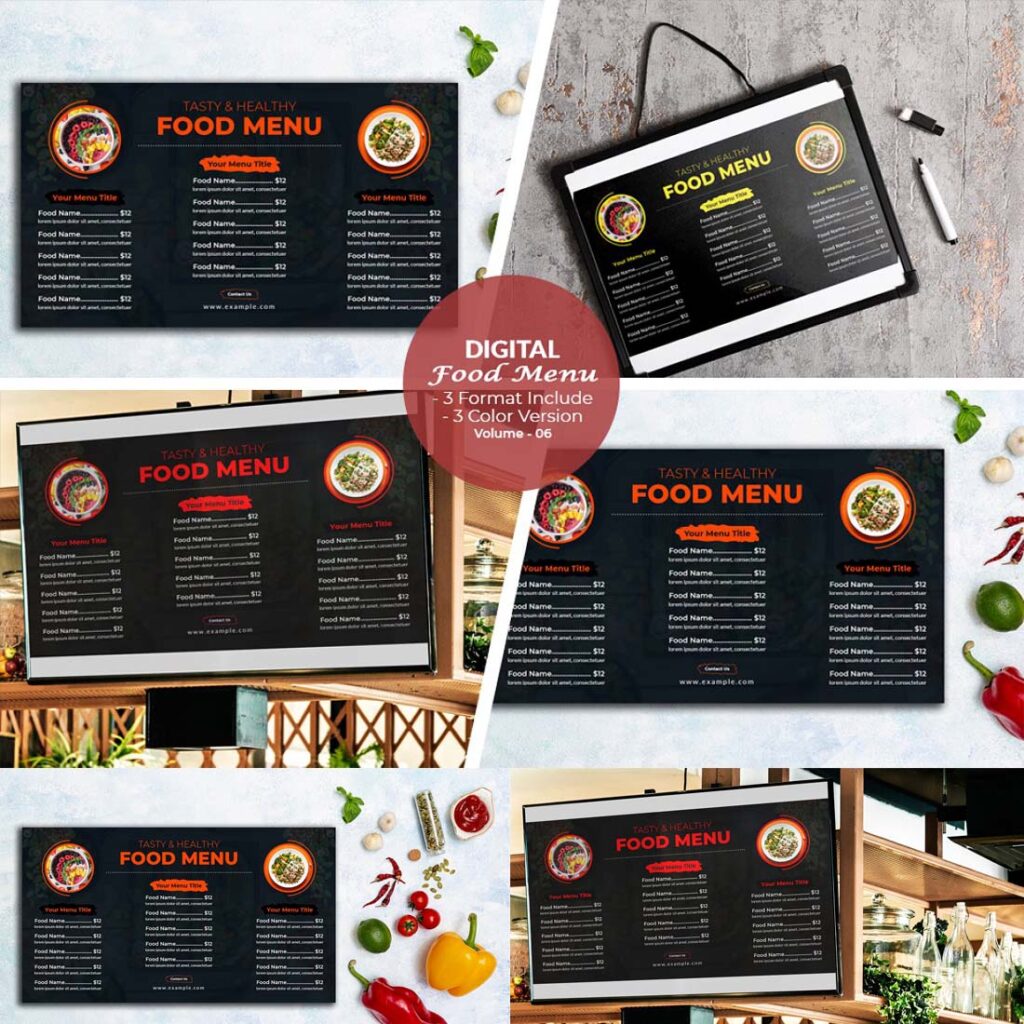 Digital Menu For Restaurants - MasterBundles