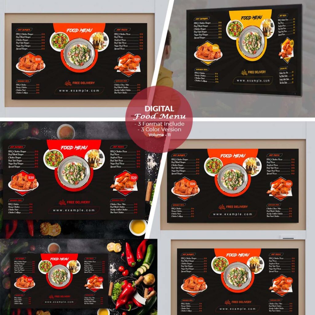 Digital Food Menu Design Template V-11 - MasterBundles