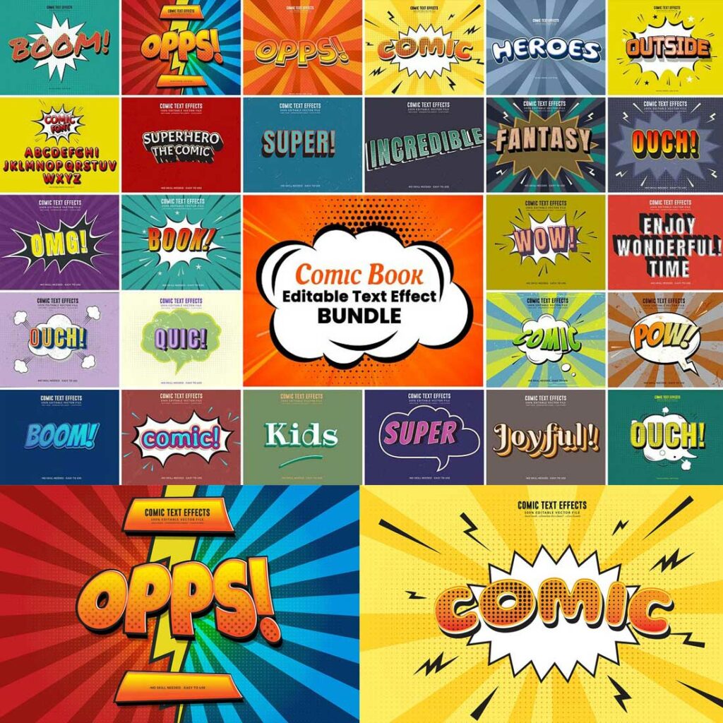 Comic Book Editable Text Effect - MasterBundles