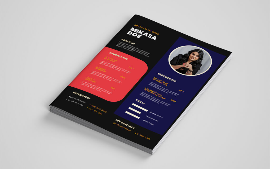 Professional Resume Template Page - MasterBundles