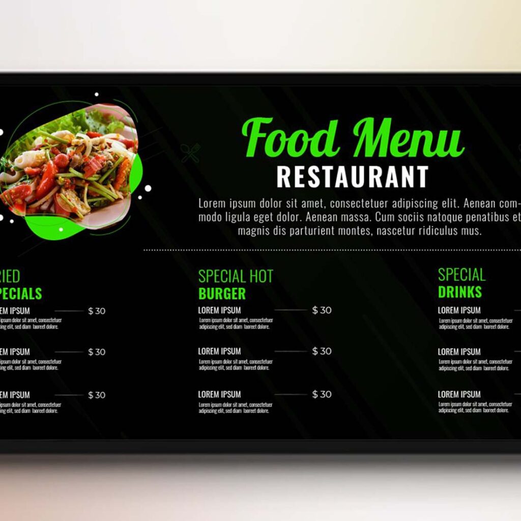 Digital Menu Board Design - MasterBundles