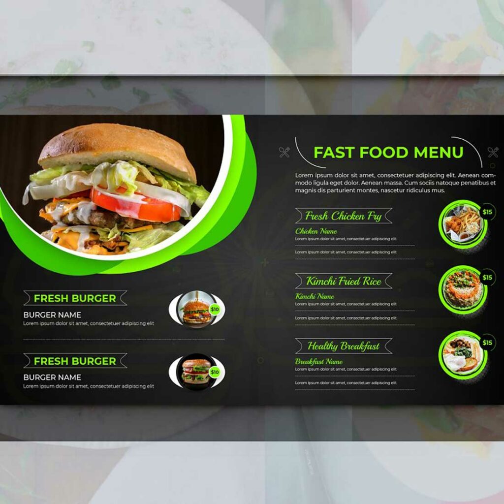 Digital Menu Design Templates V-01 - MasterBundles