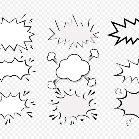 Vector Comic Book Shape Bundle - MasterBundles