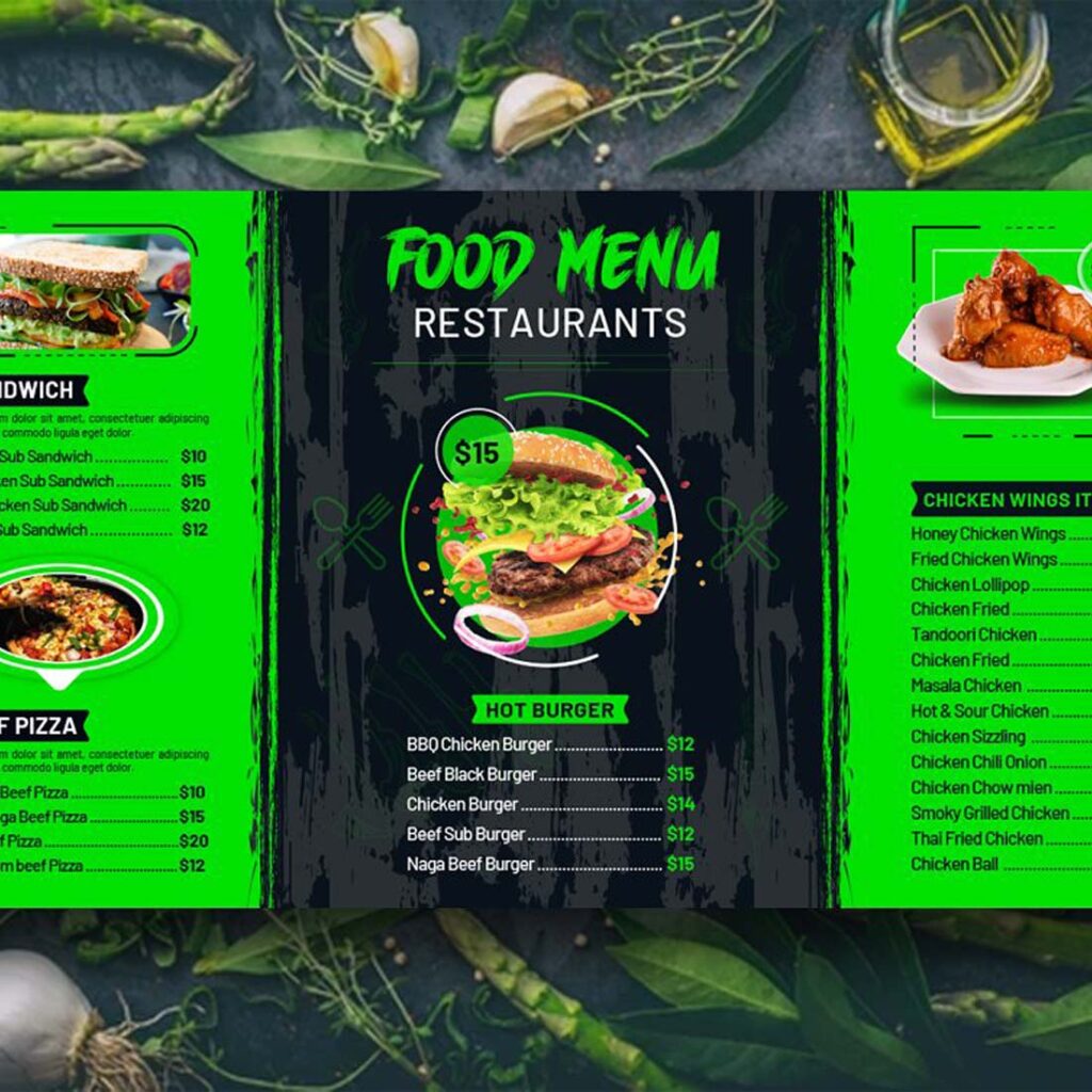 Digital Food Menu Template V-10 - MasterBundles