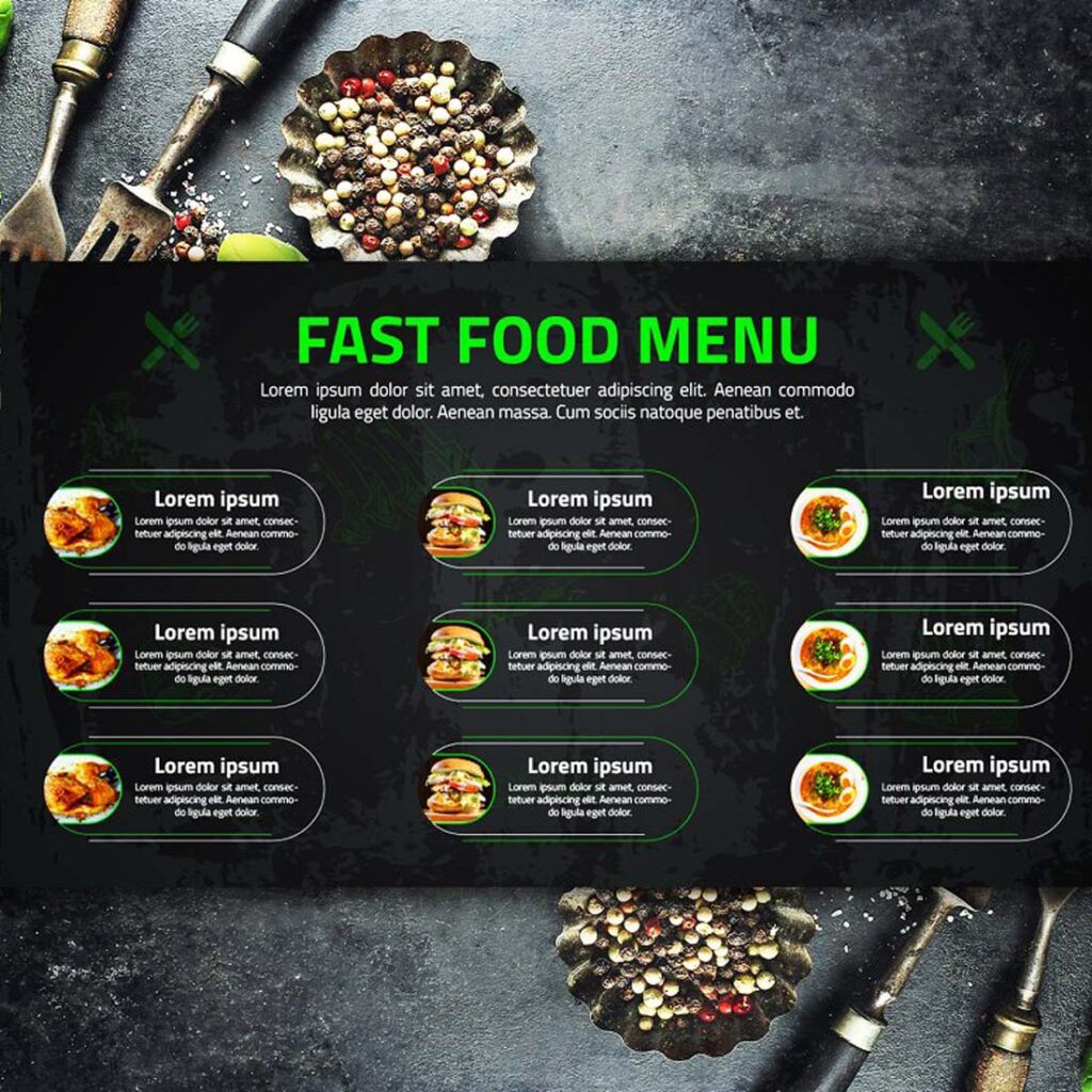 Fast Food Digital Menu Design - MasterBundles