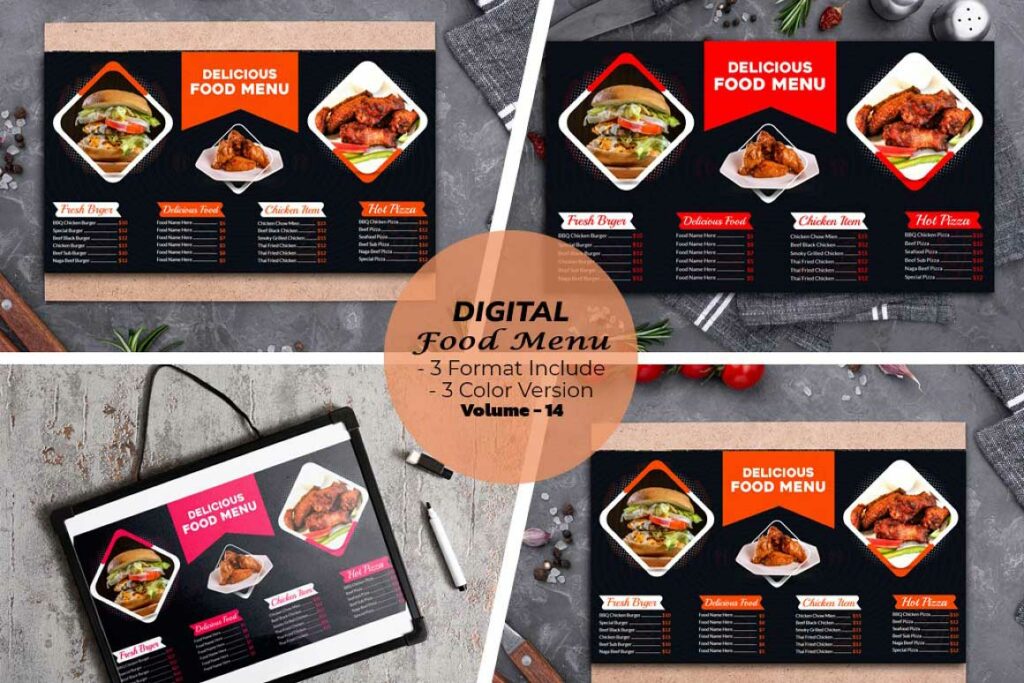 Restaurant Digital Signage & Menus - MasterBundles