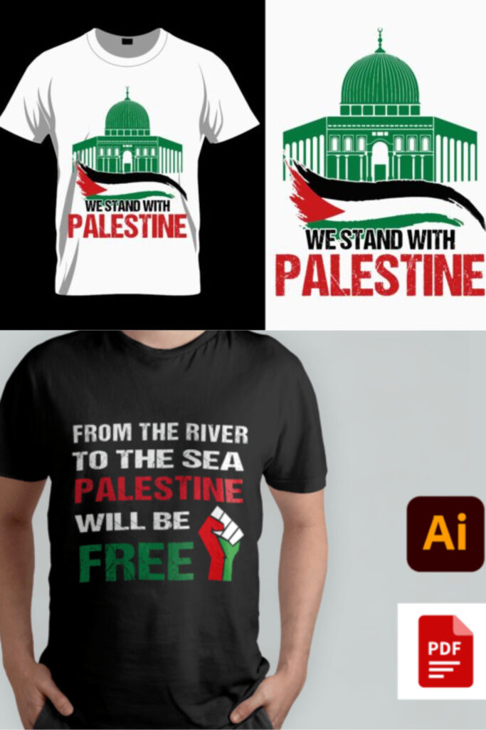 Free Gaza Free Palestine T-shirt bundle - MasterBundles