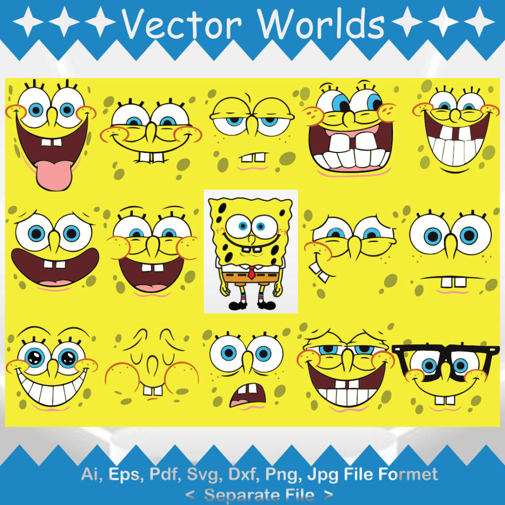 SpongeBob SquarePants Character SVG Vector Design - MasterBundles