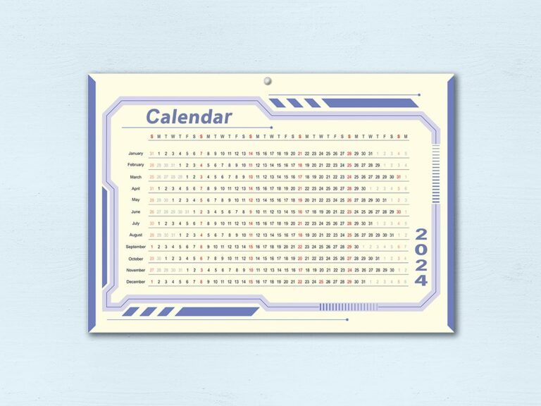 3 Vector Wall Cyber style Calendars_2024 - MasterBundles