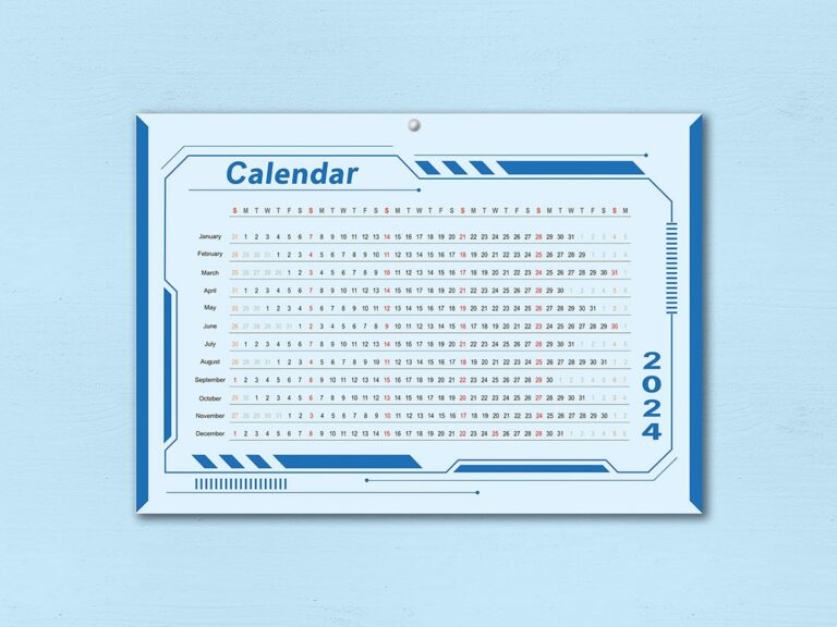 3 Vector Wall Cyber style Calendars_2024 - MasterBundles