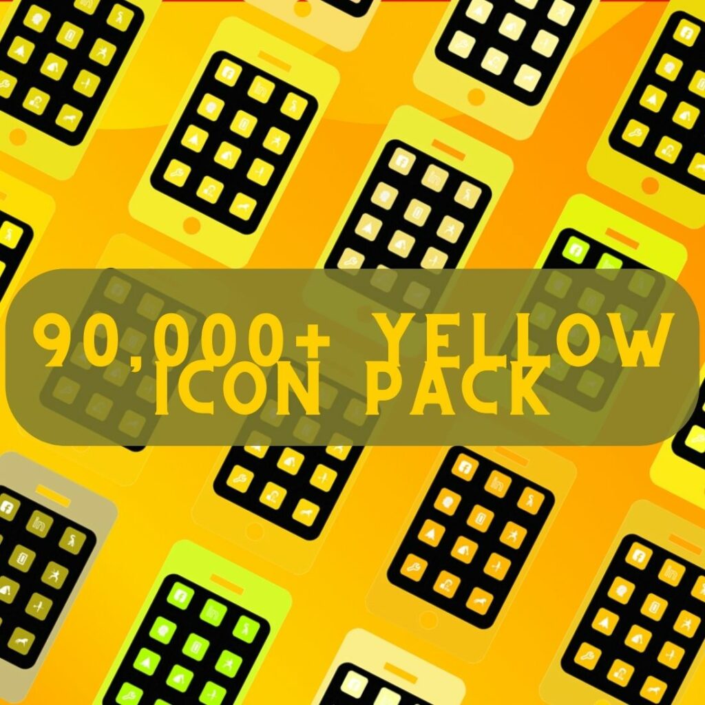 YELLOW ICONS PACK - MasterBundles