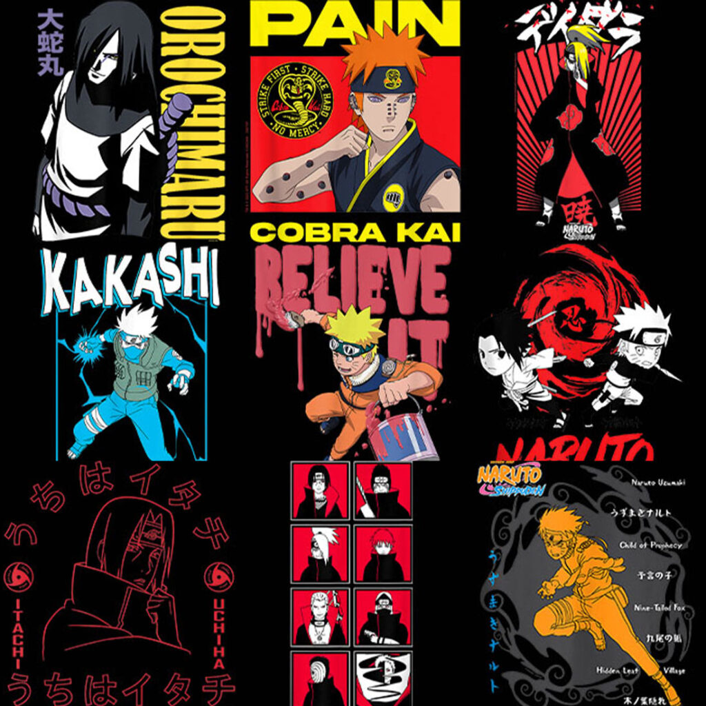 Naruto T-shirt design Anime bundle part 1 - MasterBundles