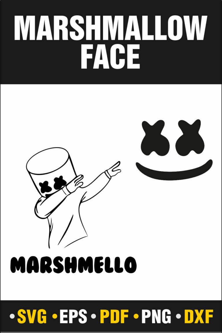Marshmello Vector Pack SVG, PNG, Marshmello clip art, digital files ...