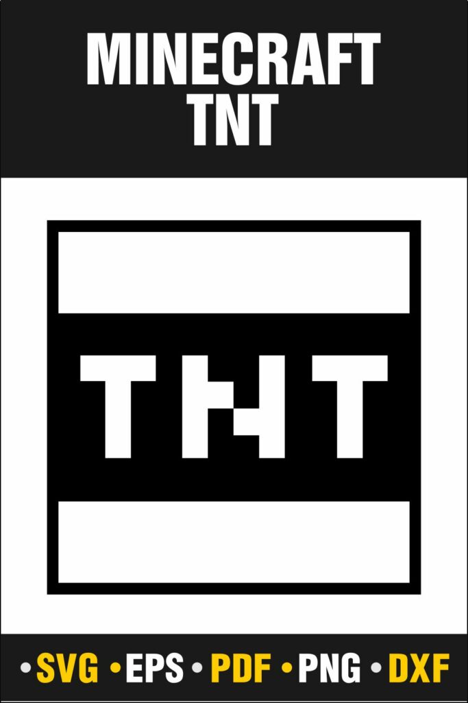 TNT, Mine craft TNT, Mine craft TNT Svg, Mine craft TNT Svg. Vector Cut ...