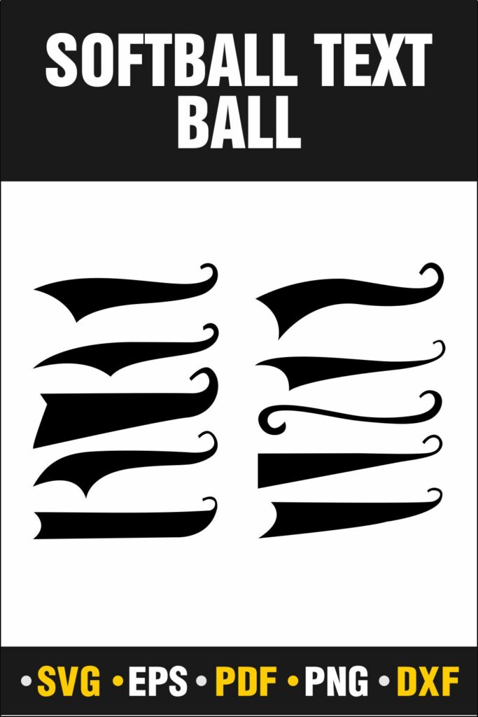Softball Text Tail Svg, Softball Text Tail, Softball Svg, Softball Text ...