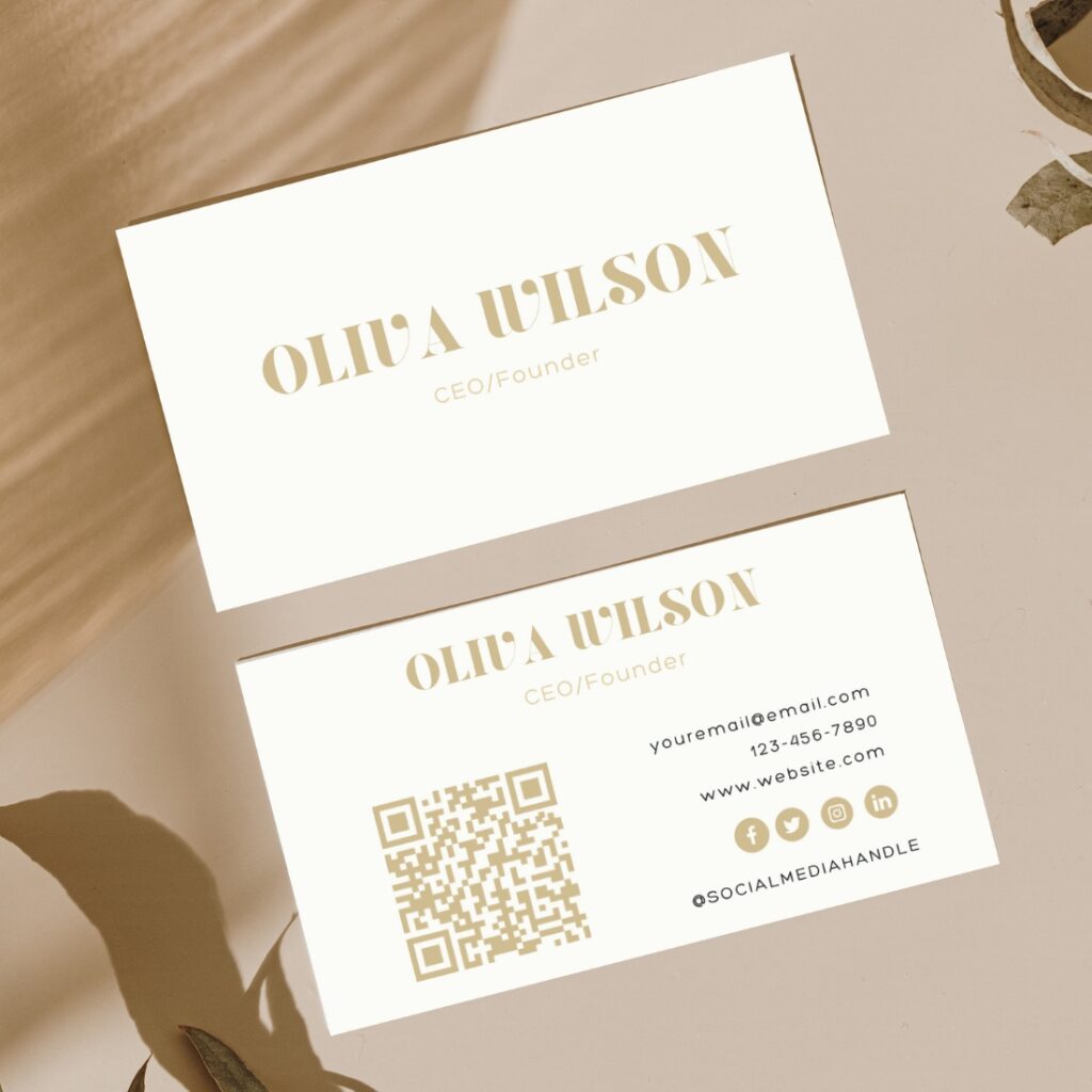 Business Card Template, Editable Business Card, Minimalist Business ...