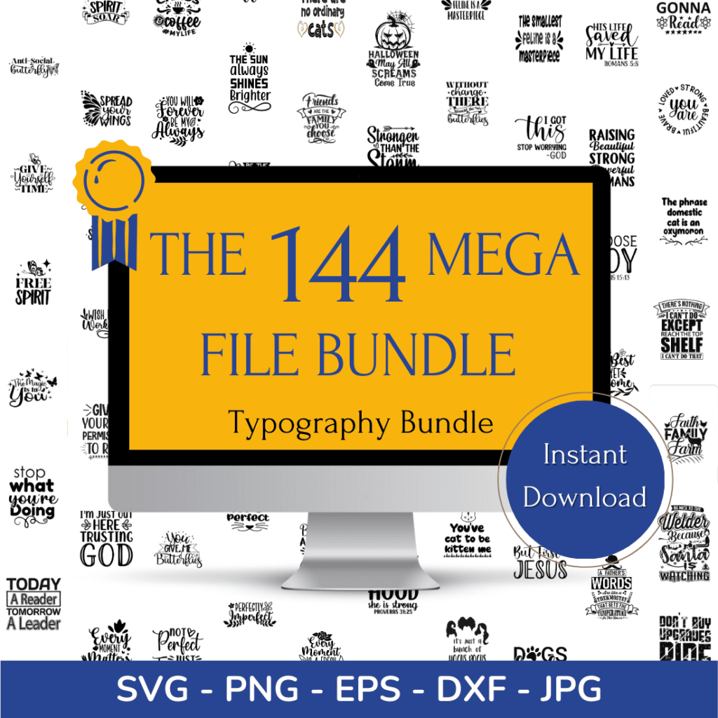 144 Mega file bundle - typography- sticker - MasterBundles
