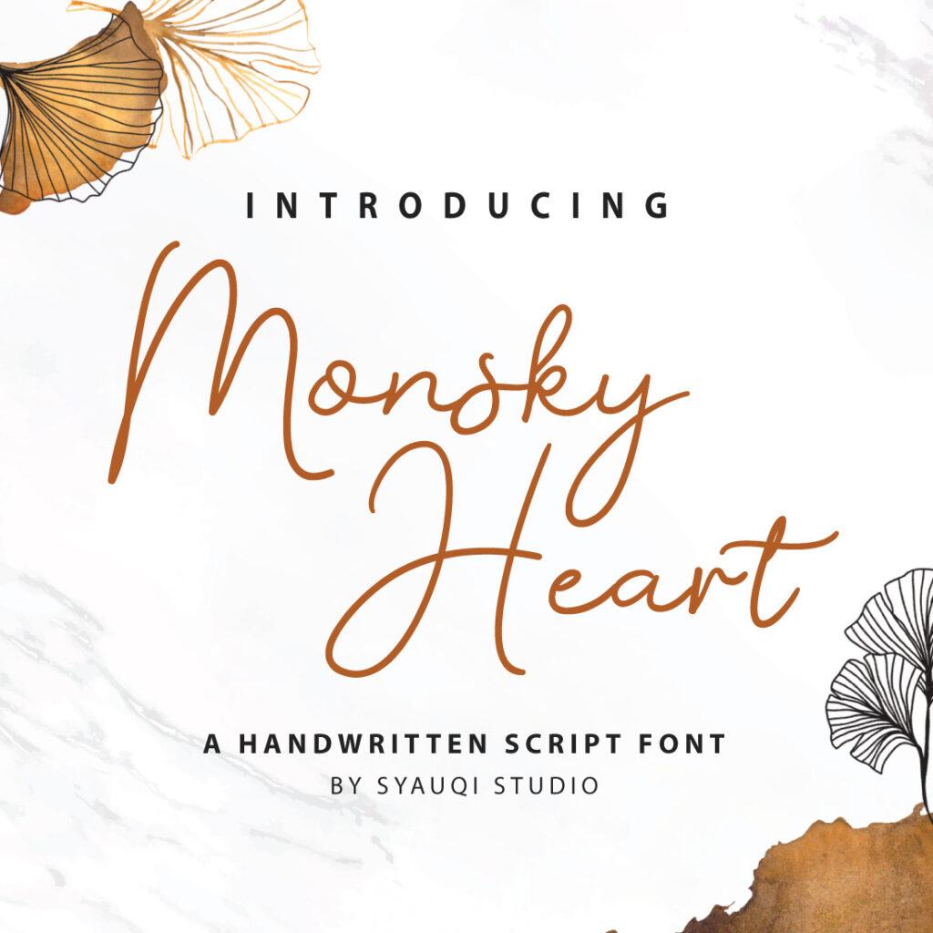 Monsky Heart, A Handwritten Script Font. - MasterBundles