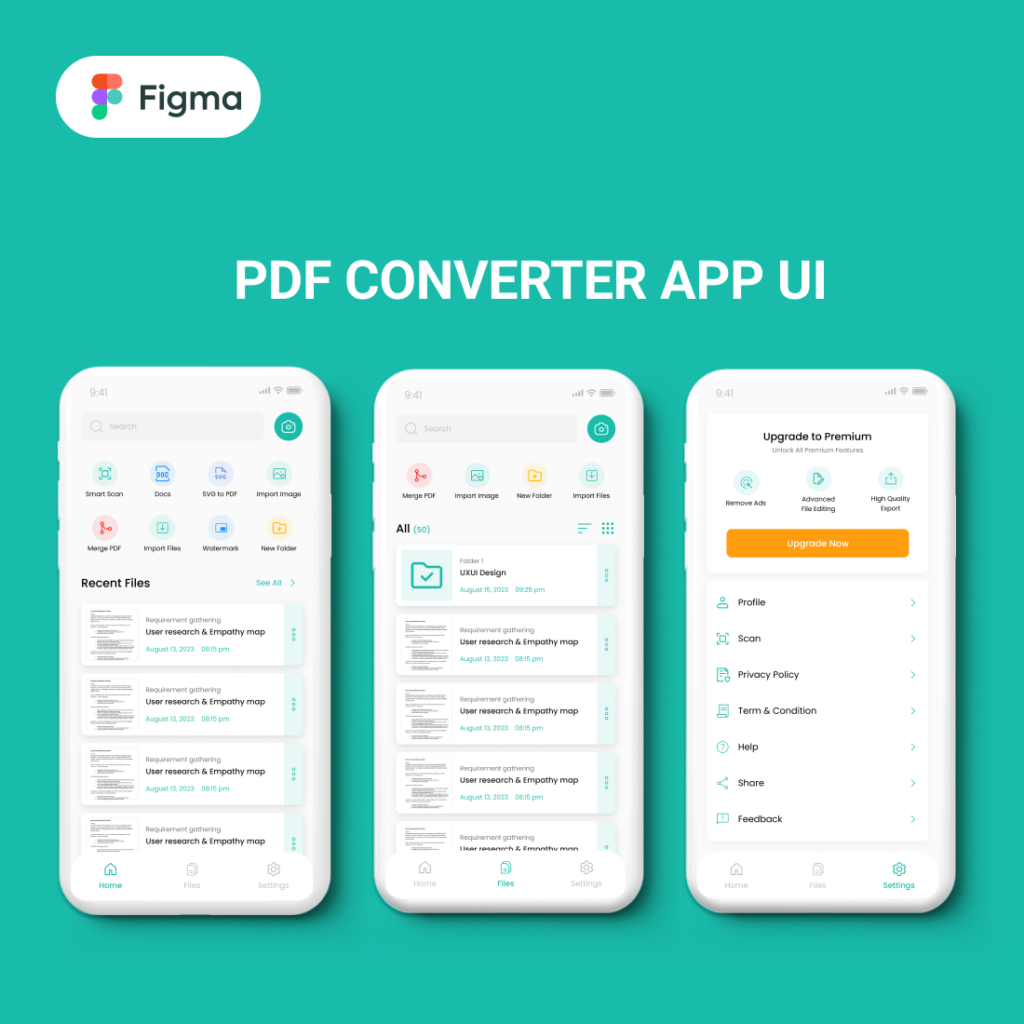 PDF & Document App UI Kit | Your Digital Document Hub | For 11$ only ...